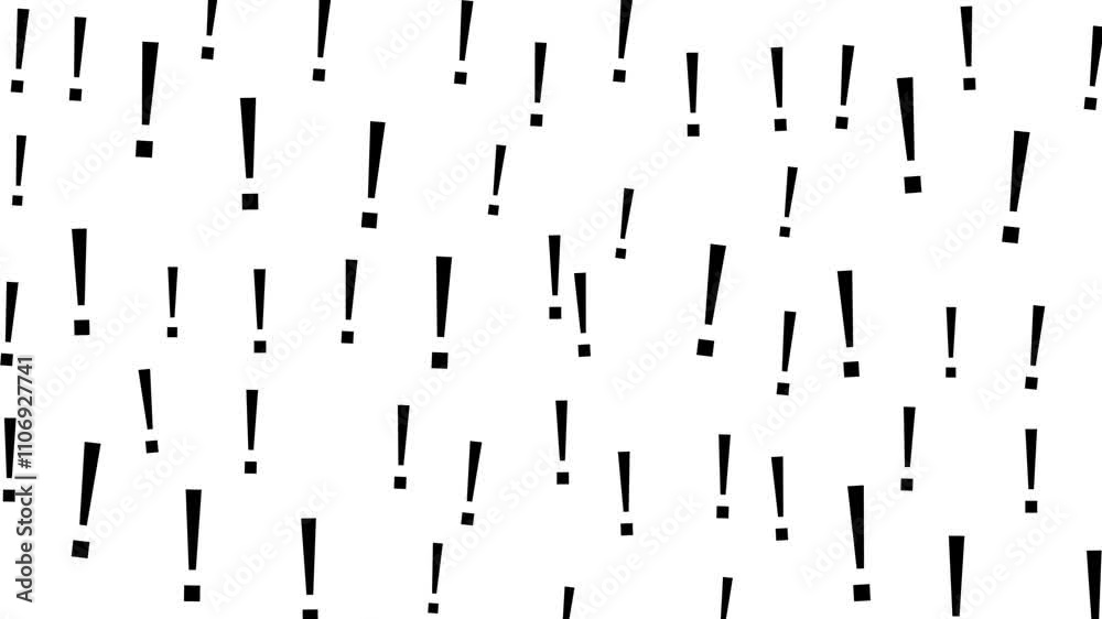 Animated Animation kinetic moving exclamation mark icon symbol shouting ...