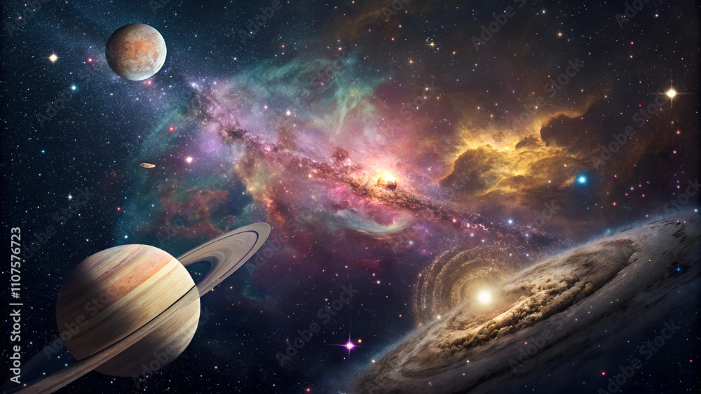 Celestial Symphony, The Enchanting Beauty of Colorful Nebulae and ...