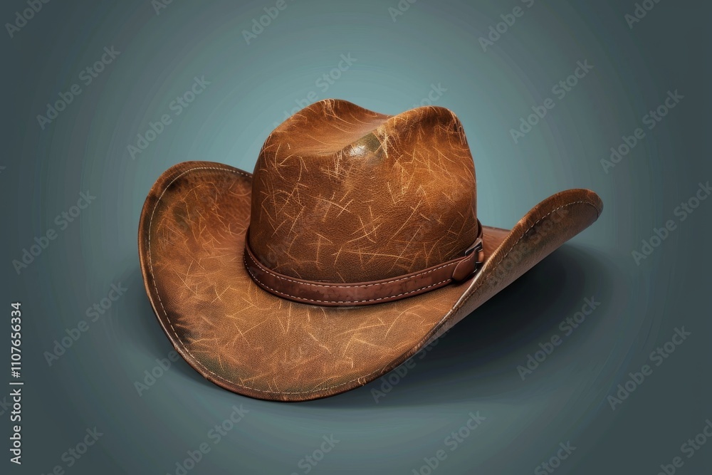 Stylish Cowboy Stetson Hat Flat Icon, Wild West Country Hat, Sheriff ...