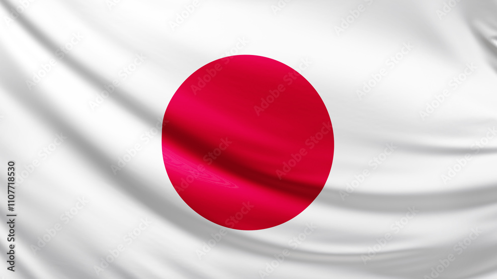 japanese flag picture close-up shot of japan nation flag, asian ...