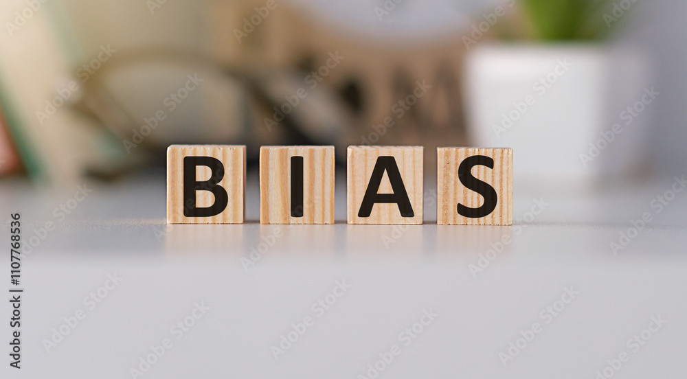 Bias - word from wooden blocks with letters, personal opinions ...