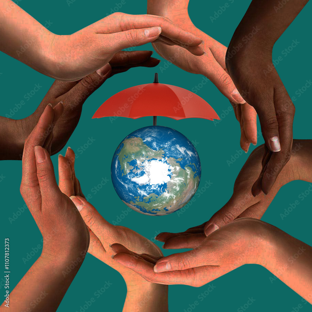 Global warming, melting glaciers, rising sea levels, protecting the ...