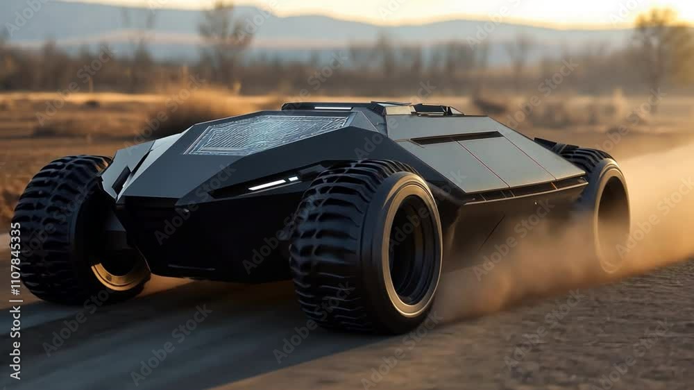 Autonomous battle tank An autonomous battle tank navigates the terrain ...