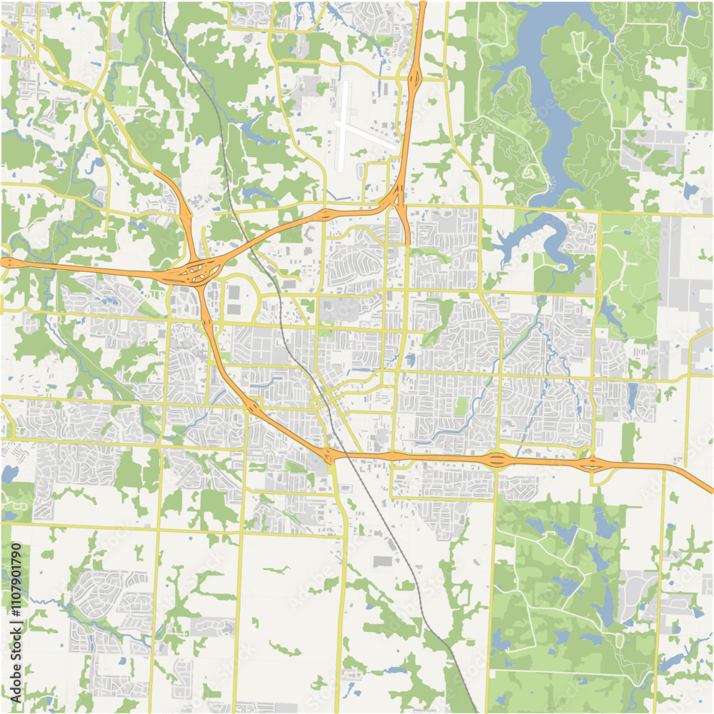 Poster Map of Lee in Missouri in a normal road map style – Wall Art ...