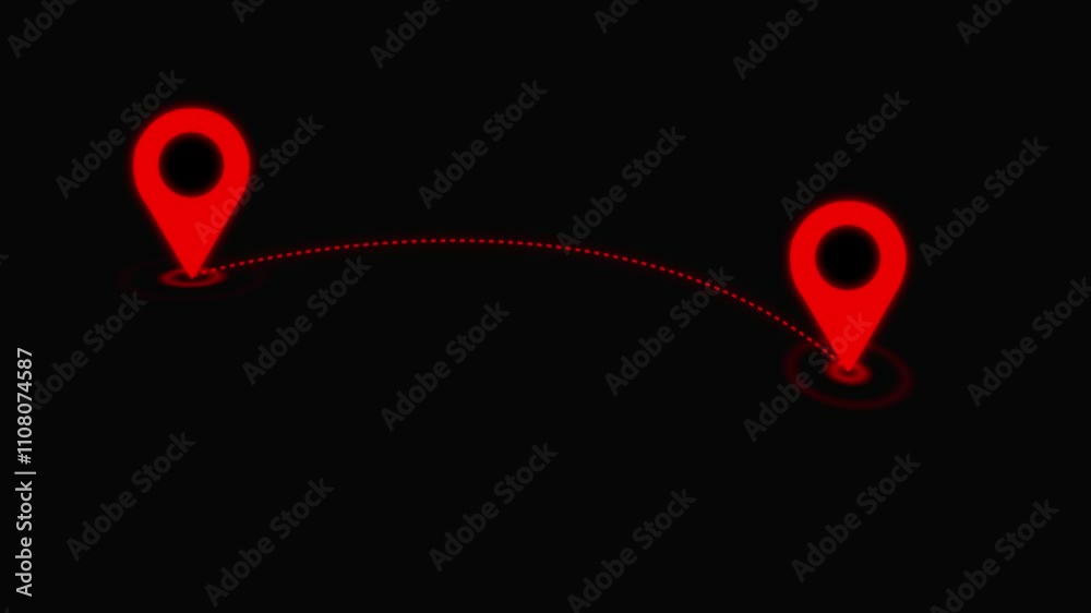 tourism and travel concept animation location mark point location icon ...