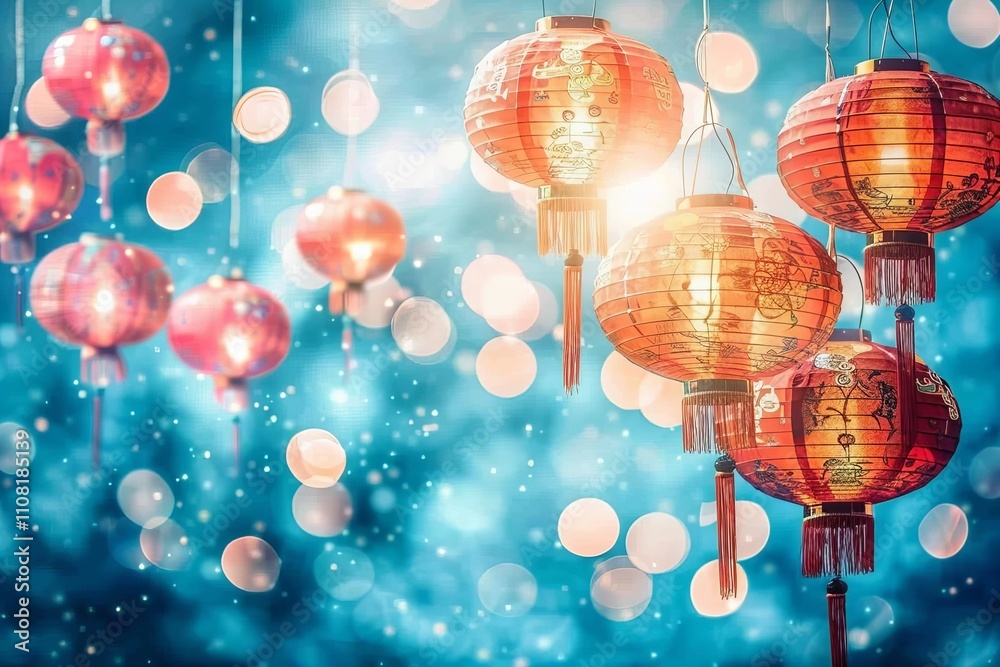 Celebrating China's National Day: a vibrant display of red lanterns ...