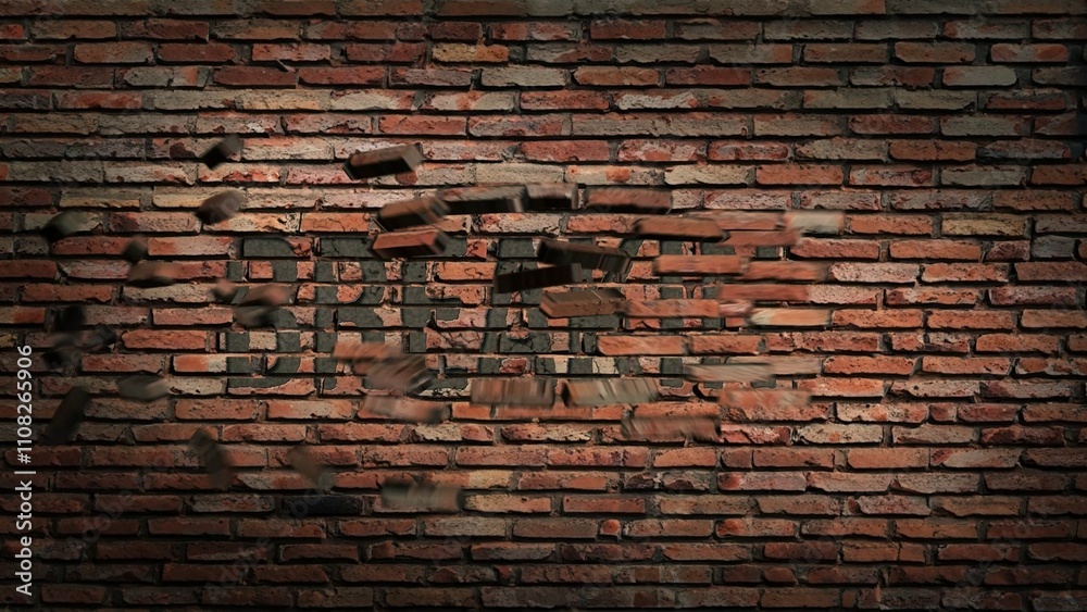 Breaking Wall Text & Title Intro Reveal Stock Template | Adobe Stock