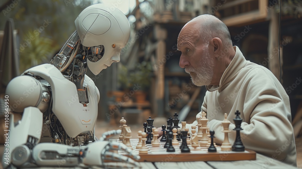 A chess duel human battles AI, man confronts robot in a game of wits ...