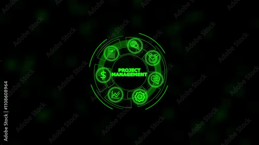 Project management concept animation.Project management software, team ...