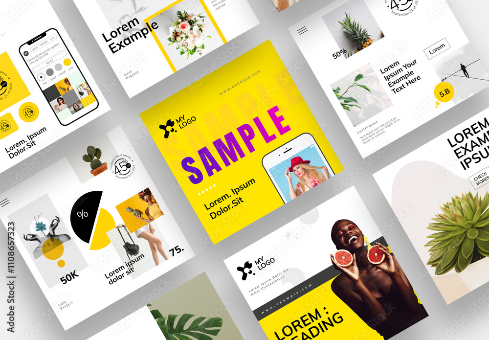 Social Media Layout Stock Template | Adobe Stock