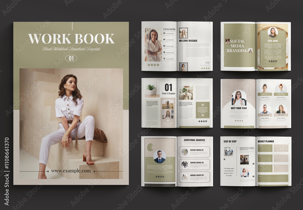 Work Book Template Leyout Stock Template | Adobe Stock