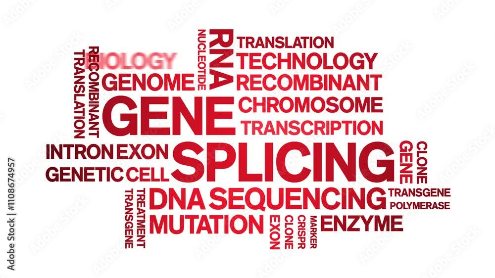Gene Splicing animated word cloud;text design animation tag kinetic ...