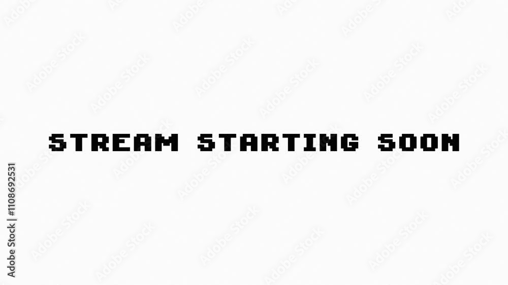 Stream starting soon text animation on white background. Stream ...