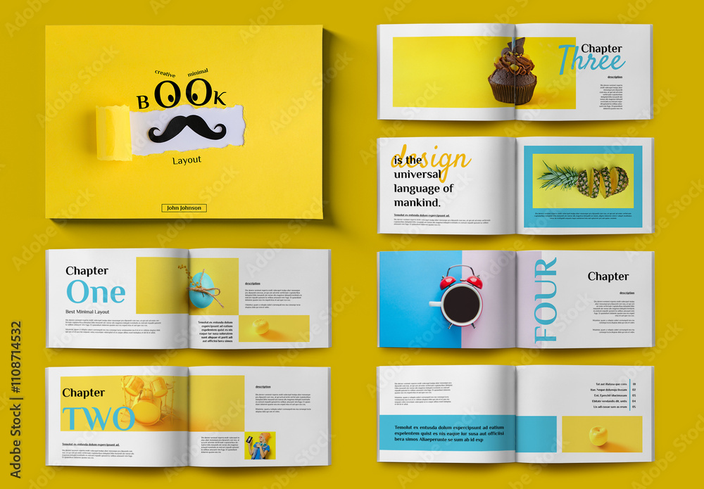 Minimal And Creative Book Layout Stock Template | Adobe Stock