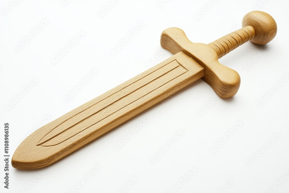 Wooden Sword Object for Children. Vintage Martial Traditional Battle ...
