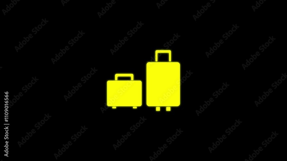 Animated of briefcase icon. Business case sign animation. Business ...