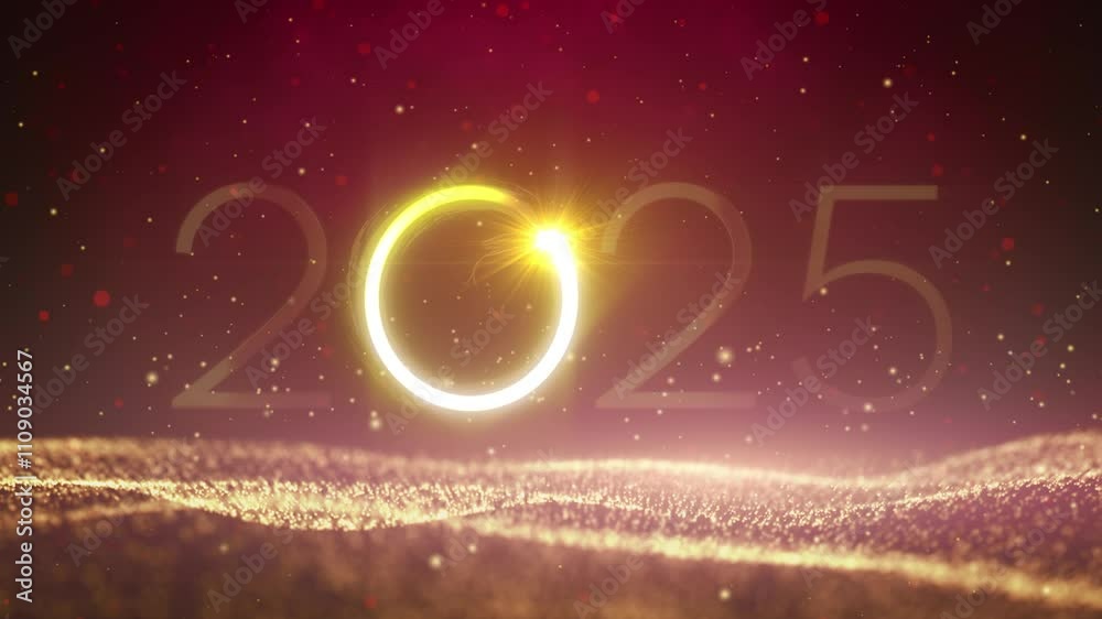 Happy new year 2025 neon animation. Year of the snake. Chinese calendar ...