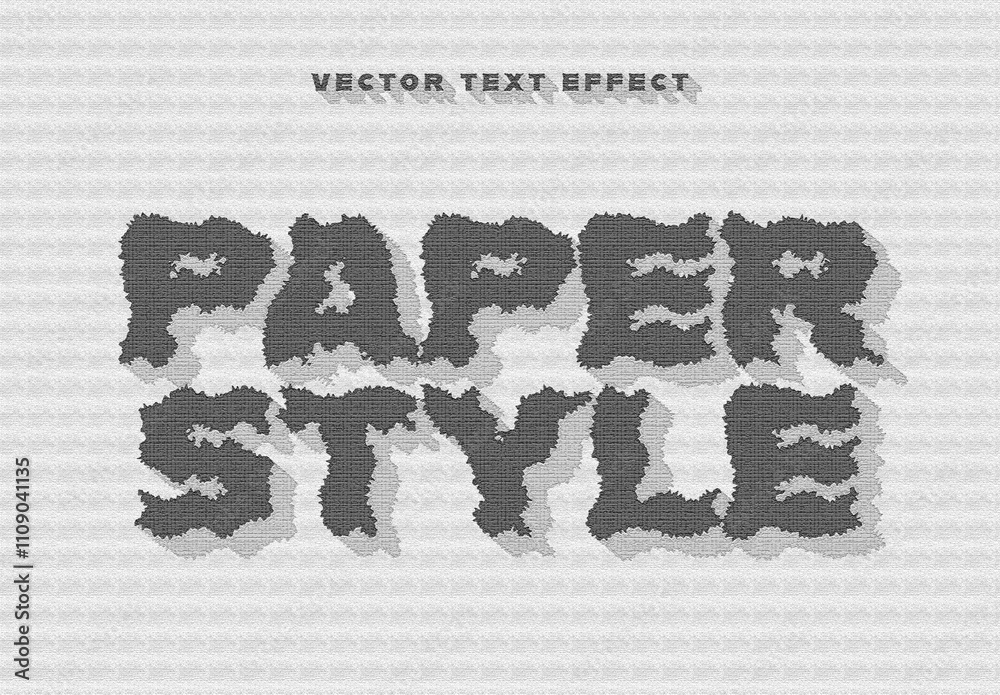 Paper Style Text Effect Design Stock Template | Adobe Stock