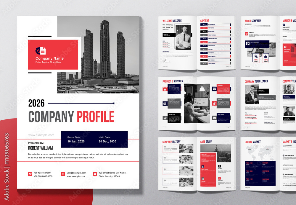 Company Profile Template Layout Stock Template | Adobe Stock