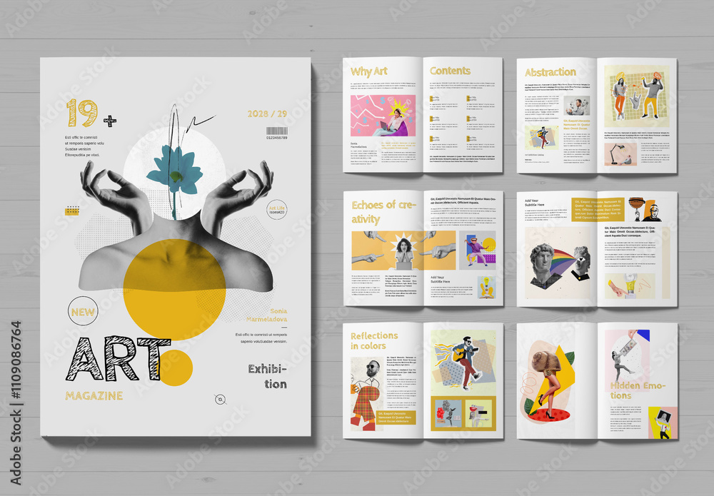 Fashion And Art Exhibition Magazine Book Template Stock Template ...