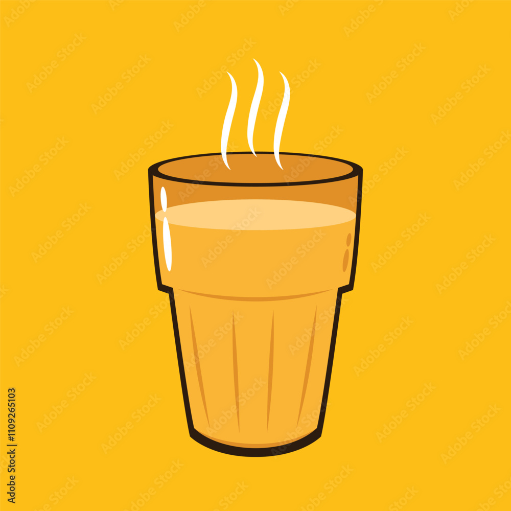 Indian hot drink vector. Indian chai icon. Chai is Indian drink. Kerala ...