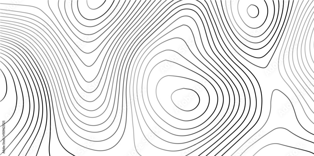 The black grey on white contours vector topography stylized height of ...