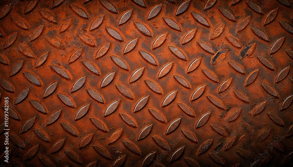 rusty metal diamond tread plate rusted aluminum steel checkered pattern ...