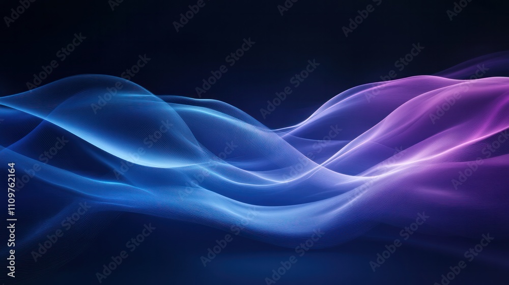 Blender was used to create a dynamic 3D background with flowing ...