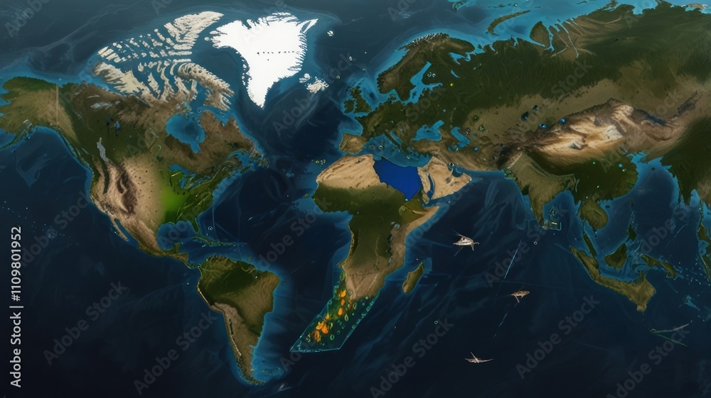 Paleomap showing Earth's continents and oceans millions of years ago ...