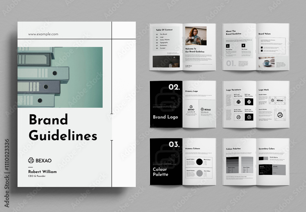 Brand Guidelines Template Stock Template | Adobe Stock