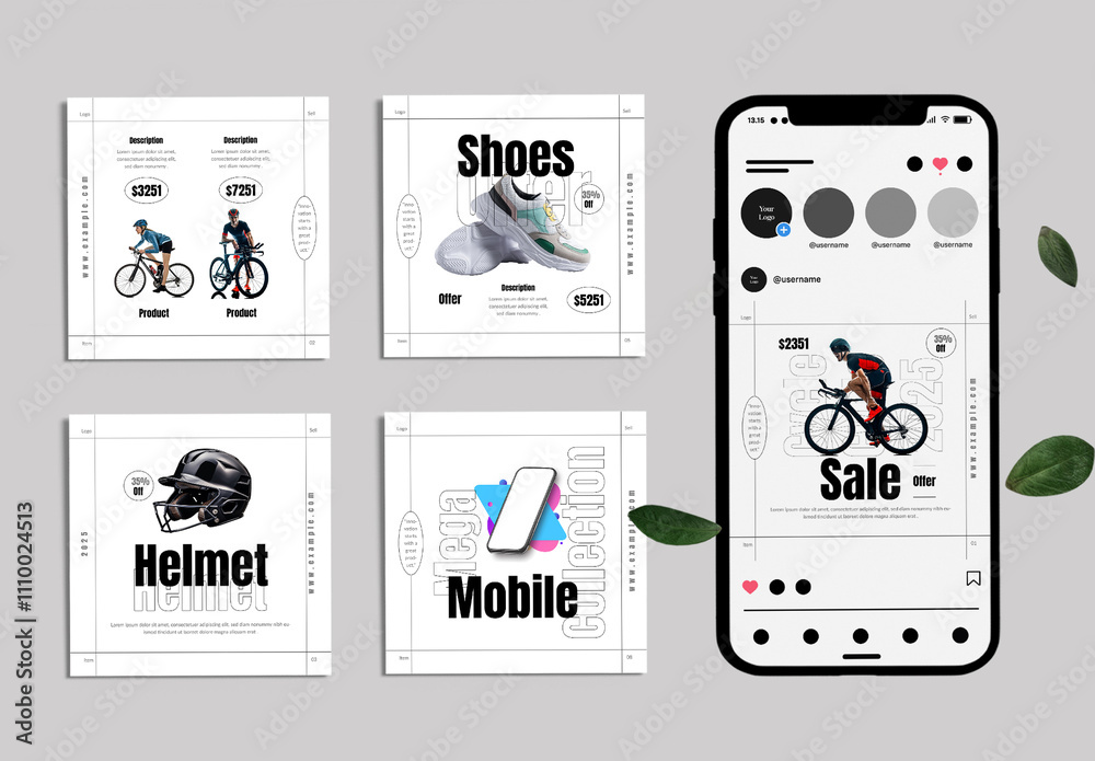 Product Promotions And Sales Social Media Post Layout Stock Template ...