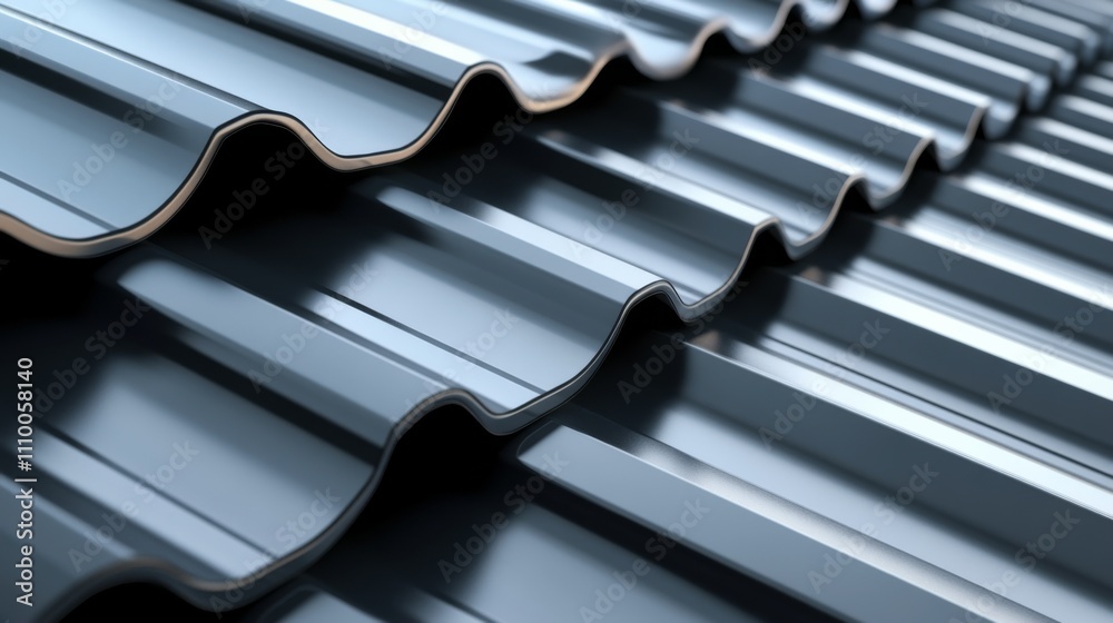 Metal roofing sheets stacked neatly on a construction site showcasing ...