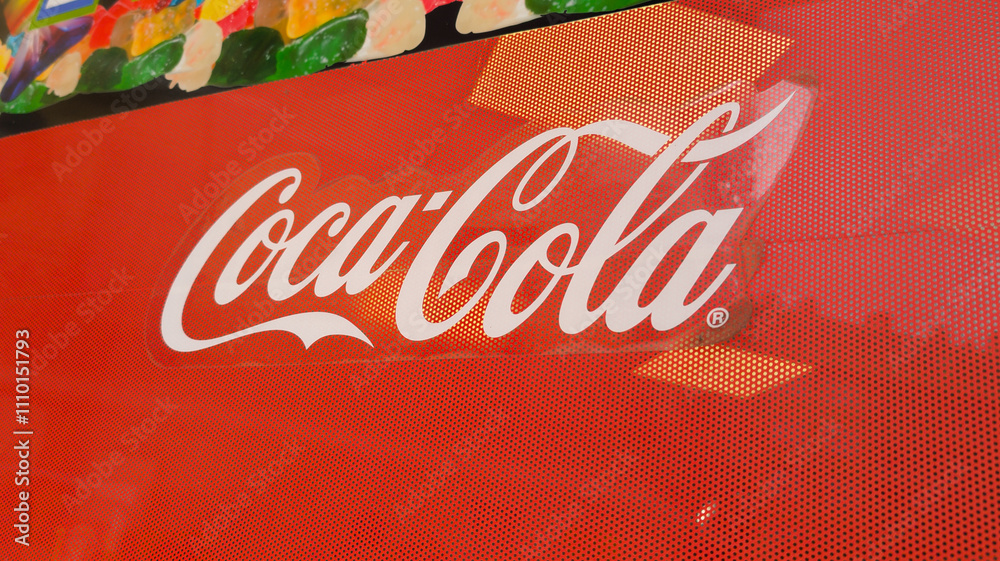 Coca Cola sign logo and text brand american famous soft refreshment ...