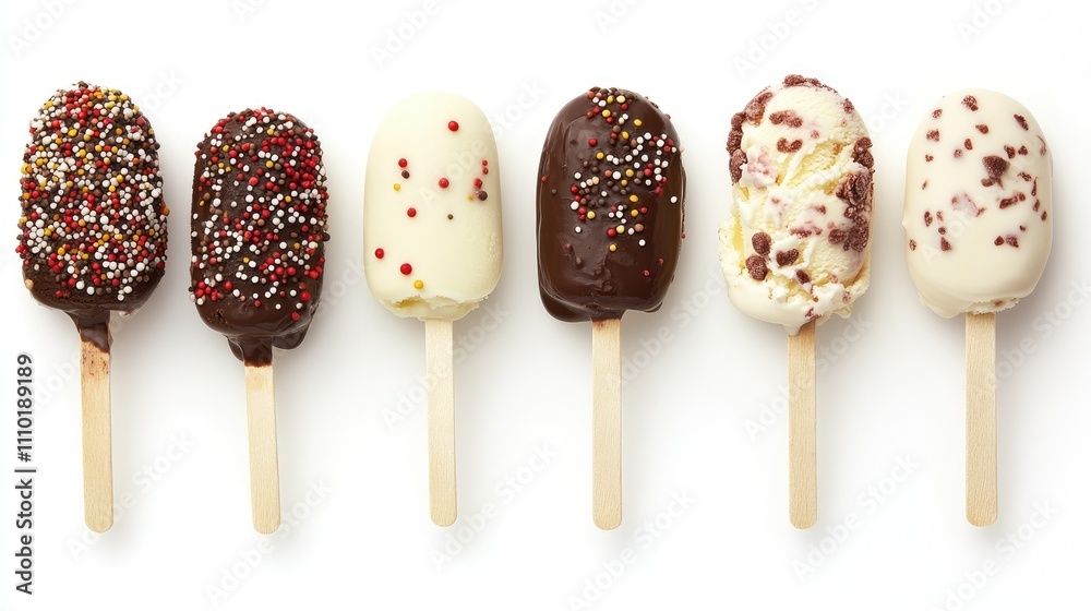 Ice cream sticks with colorful toppings highlighting concepts of ERP ...