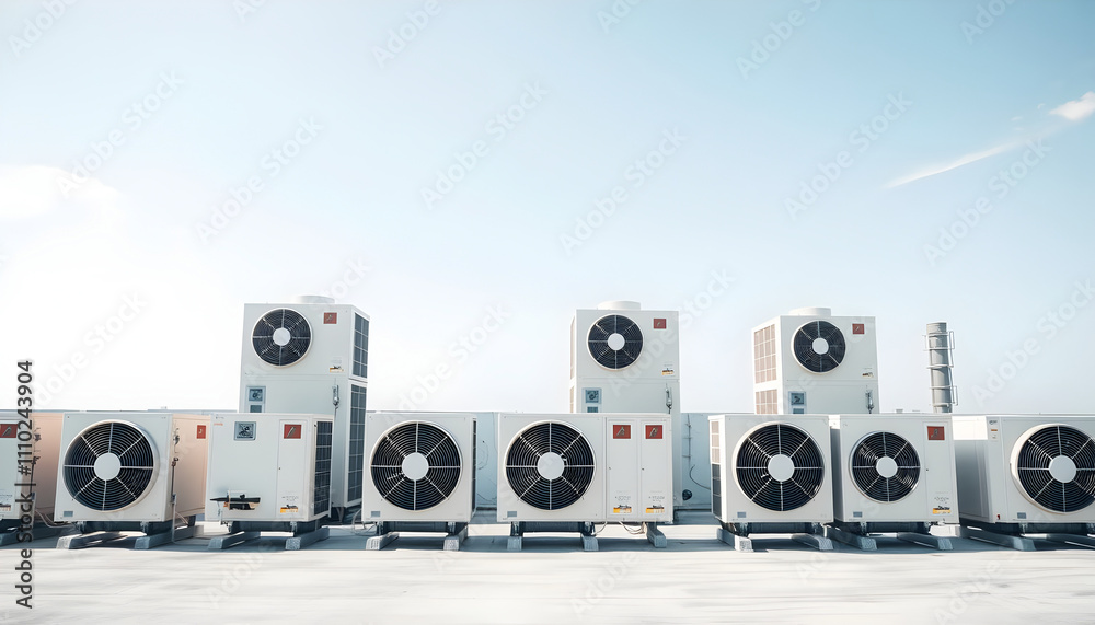 Rooftop HVAC Units on a Modern Building Stock Photo | Adobe Stock