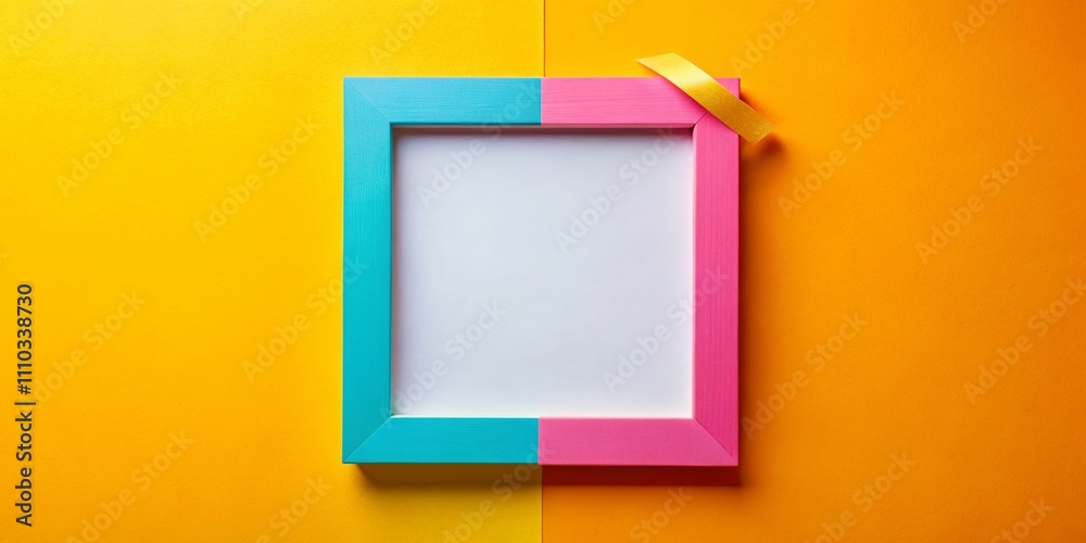 Image Frame Glued with Adhesive Tape for Mockup, Perfect for Poster ...