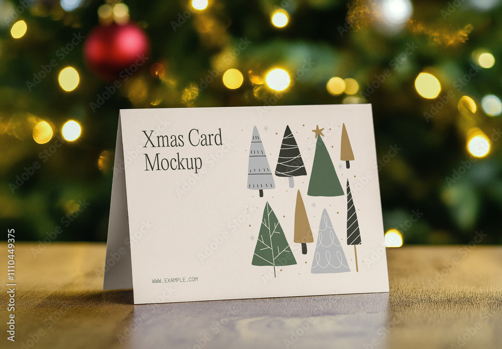 Christmas Card Mockup Stock Template | Adobe Stock