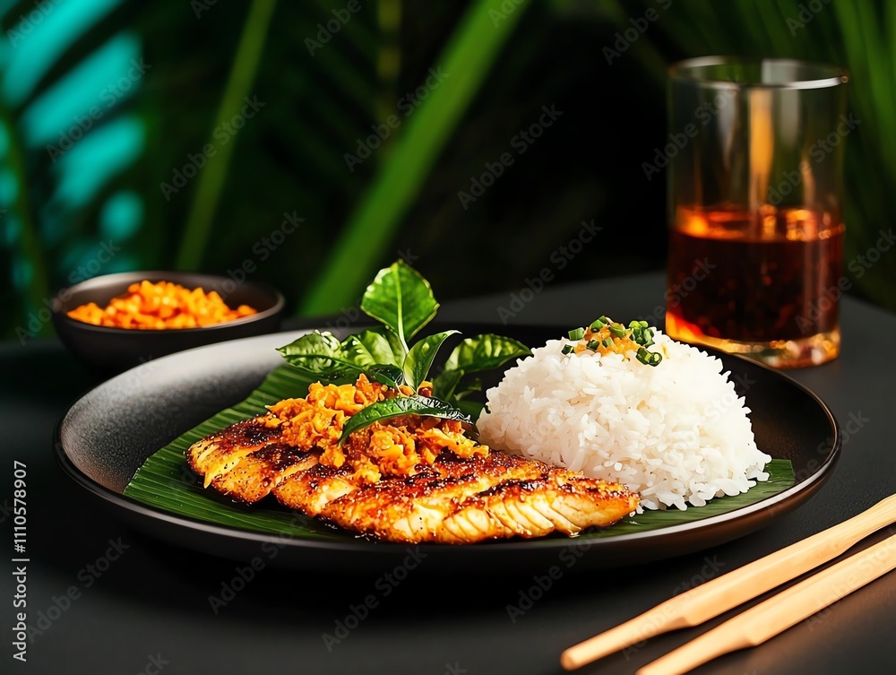 Malaysian ikan patin masak tempoyak, catfish in fermented durian curry ...