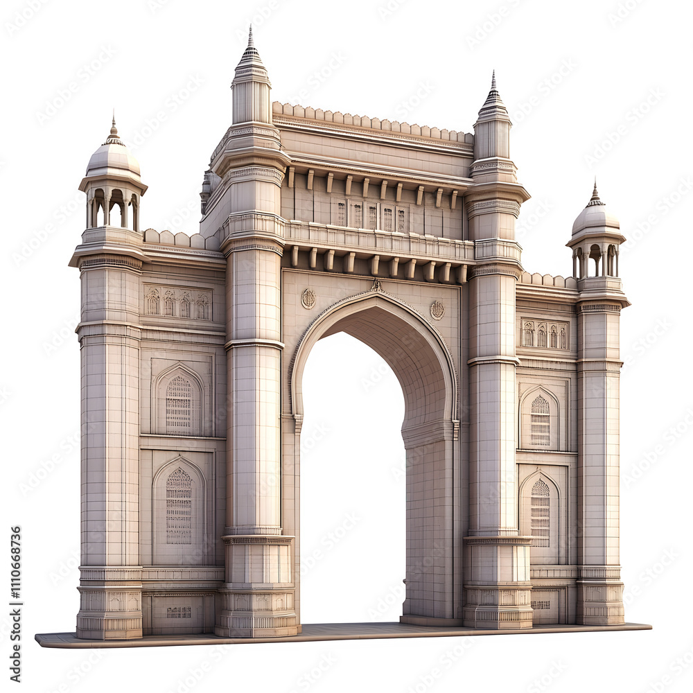 Stunning charminar arch on a transparent background, highlighting its ...