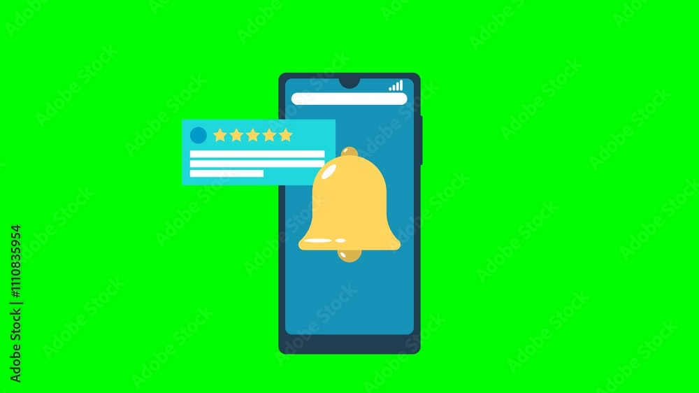 New email message on phone. Alert message. Smartphone with notification ...