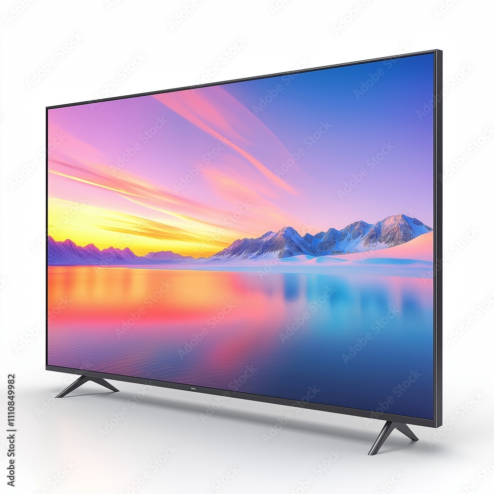 Ultrawide lcd monitor screen isolated on white background, Front view ...