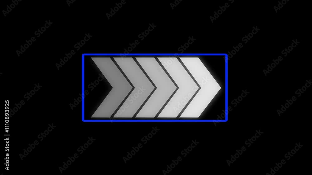 right Arrow Loop Animation direction concept. arrow loading icon ...
