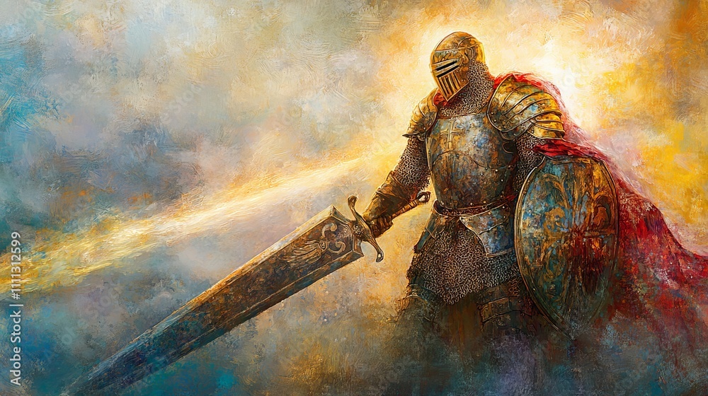 Artistic representation of the Armor of God from Ephesians 6:13-14 ...