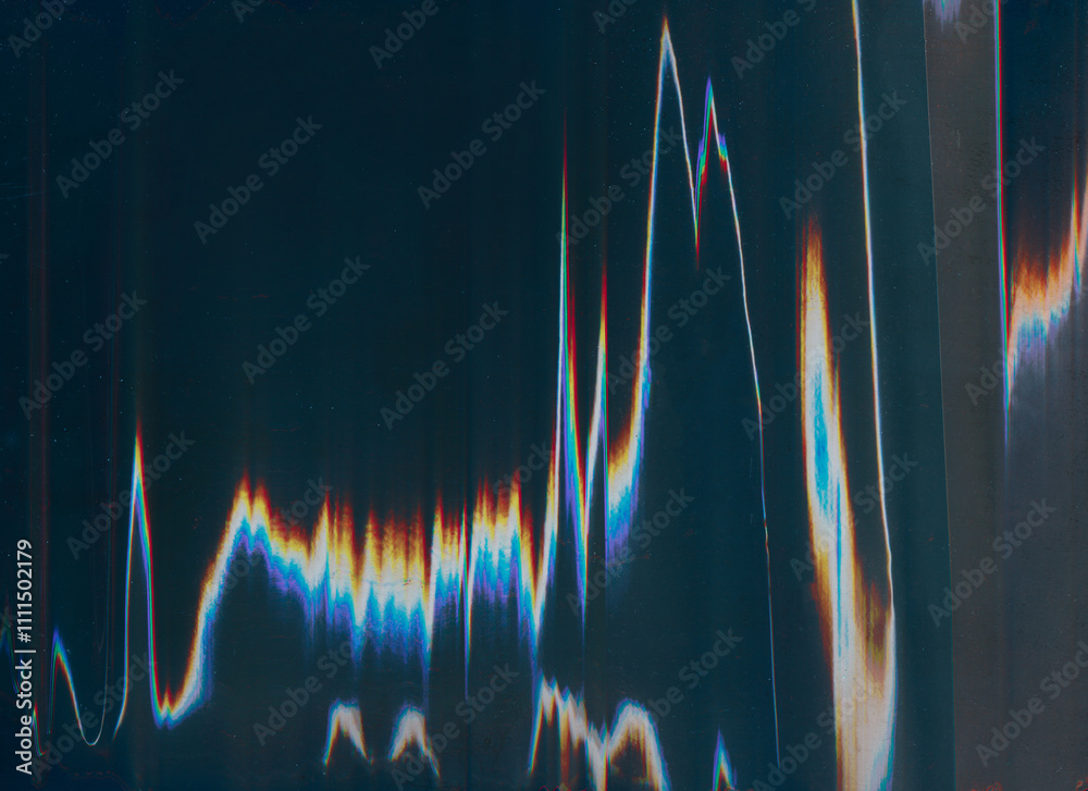 Glitch texture. Color distortion overlay. Digital artifacts. Blue ...
