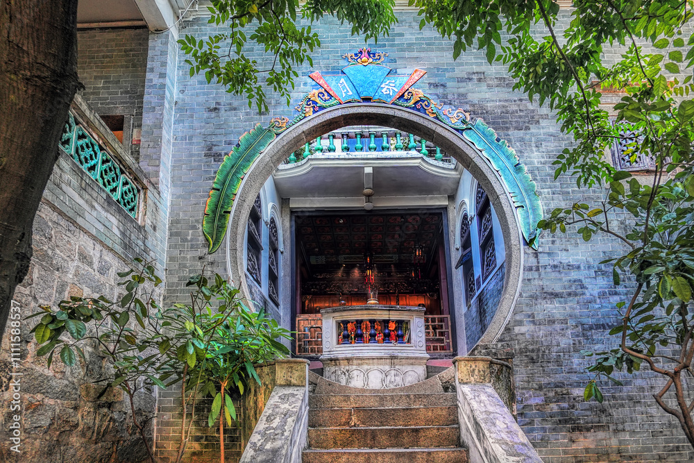 Guangzhou city, Guangdong, China. The Jinshazhou God of Wealth (Caishen ...