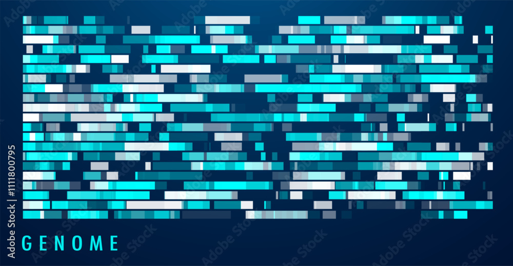 Big data visualization. DNA genomic test, genom map. Abstract ...