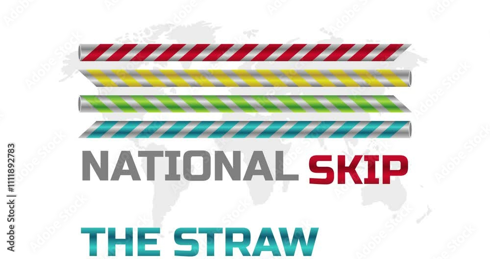 national skip the straw day motion video, ideal for national skip the ...