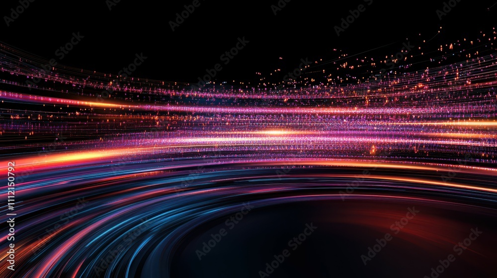 Abstract technology background of high speed global data transfer ...