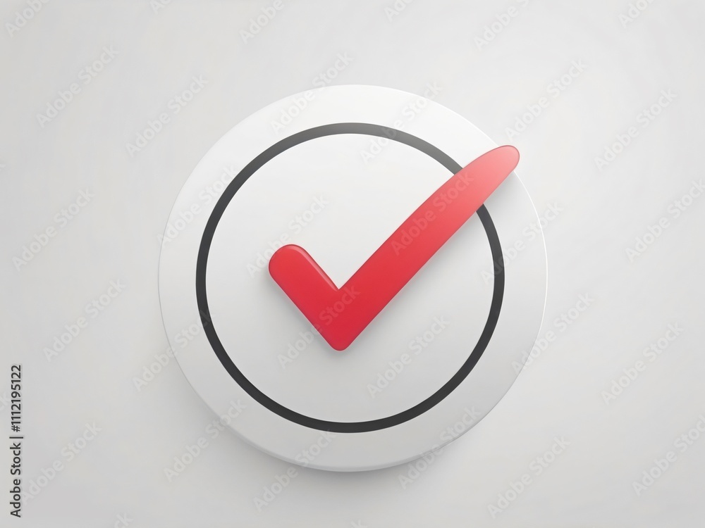 check mark icon in isolated background, generative ai Stock ...