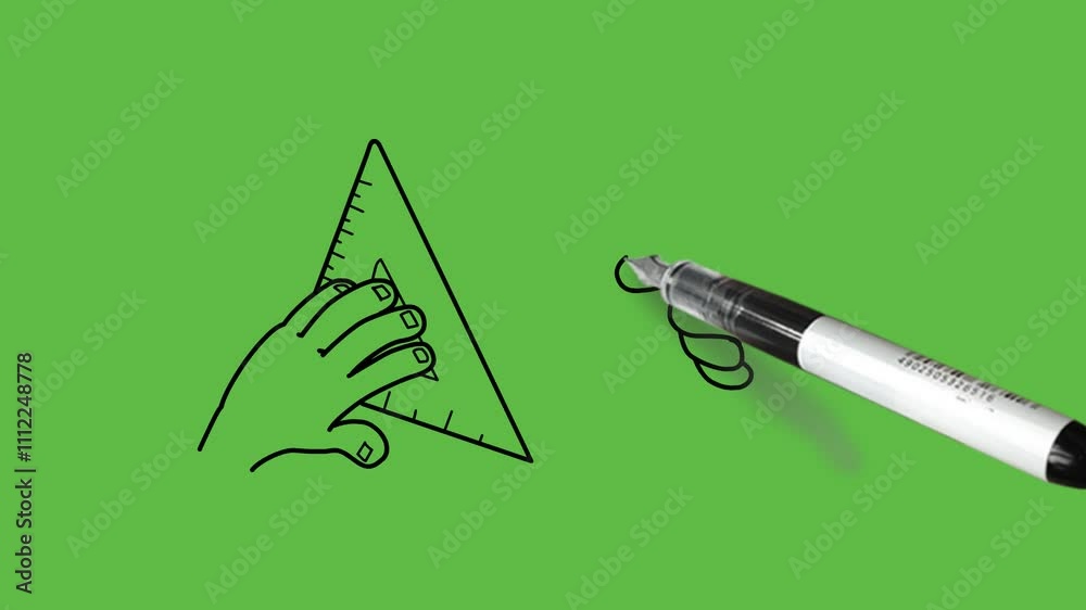 draw human hands try to make some lines hold scale in left hand and ...